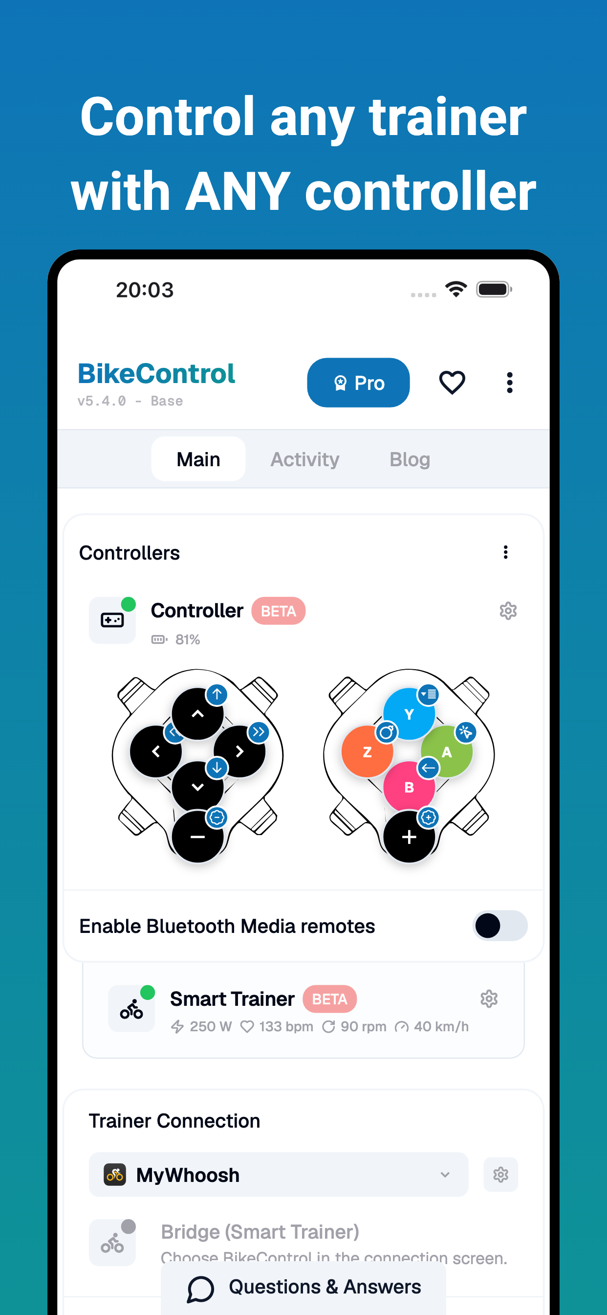 Use Zwift Click with MyWhoosh - BikeControl